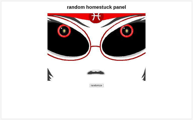 random homestuck panel ― Perchance Generator