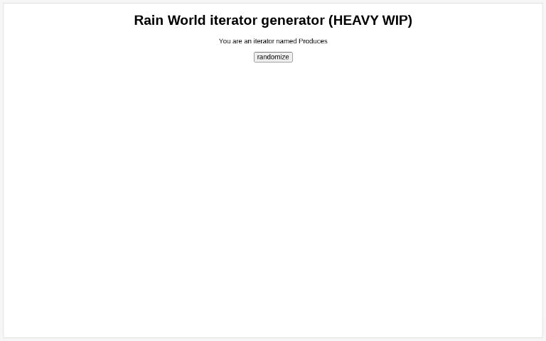 Rain World iterator generator (HEAVY WIP)