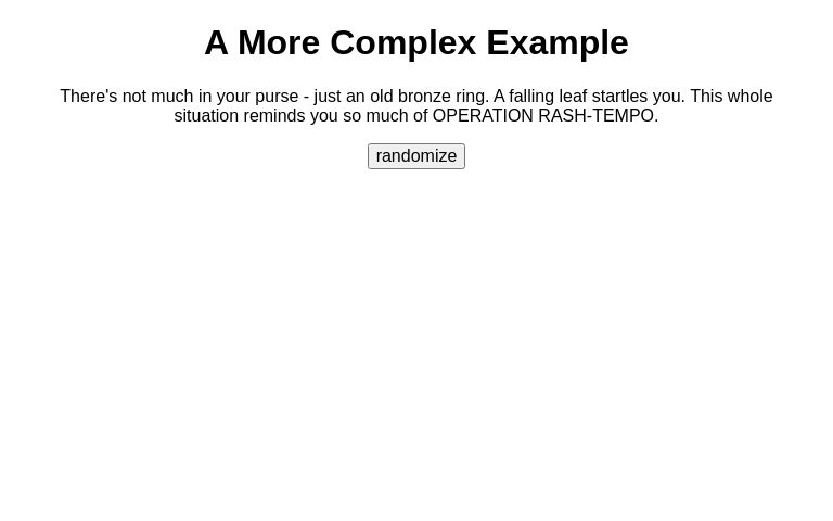 A More Complex Example ― Perchance Generator