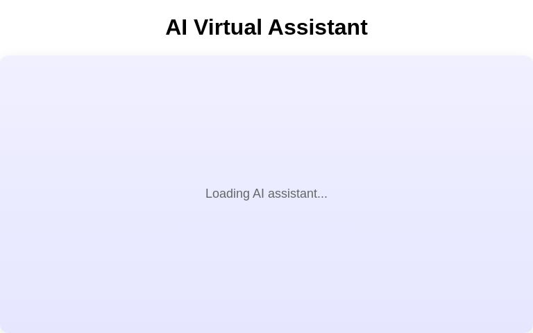 AI Virtual Assistant ― Perchance Generator