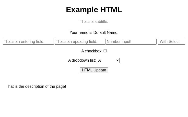 My Example HTML ― Perchance Generator