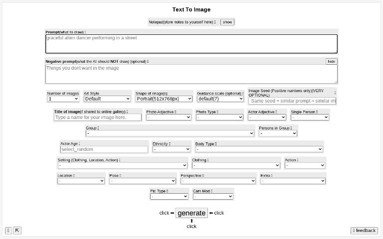 Stable Diffusion AI ― Perchance Generator