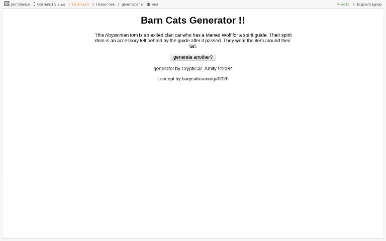 Barn Cats Generator