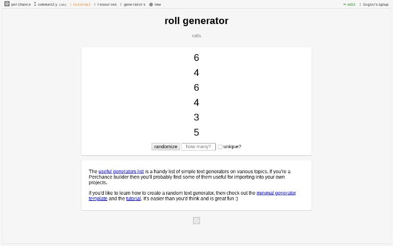 roll generator