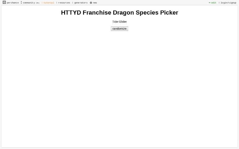 HTTYD Franchise Dragon Species Picker ― Perchance Generator
