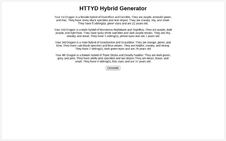 HTTYD Hybrid Generator