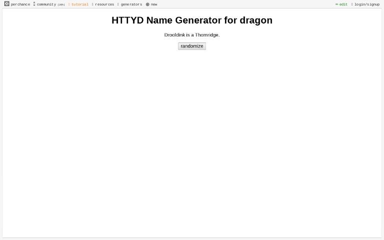 HTTYD Name Generator for dragon