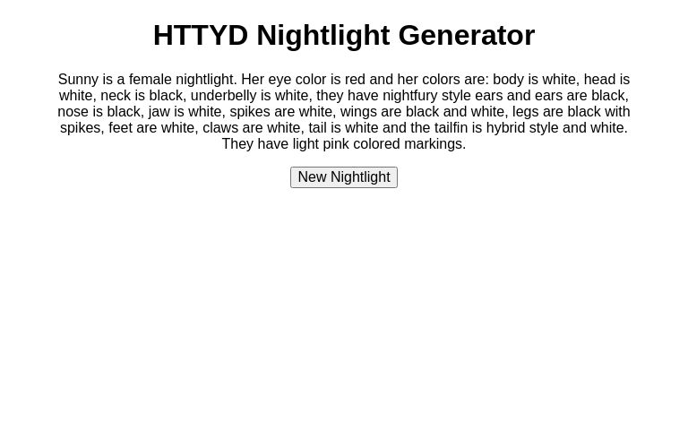 HTTYD Nightlight Generator