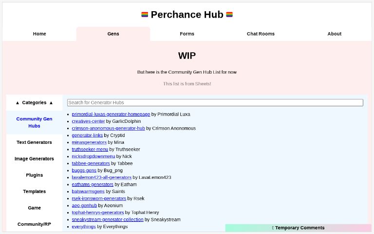 Perchance Hub ― Perchance Generator