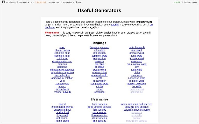 Useful Generators