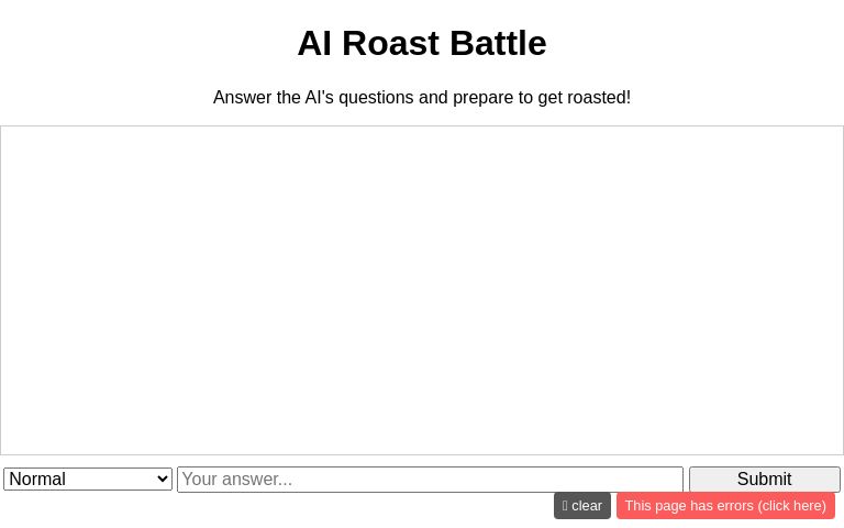 AI Roast Battle ― Perchance Generator