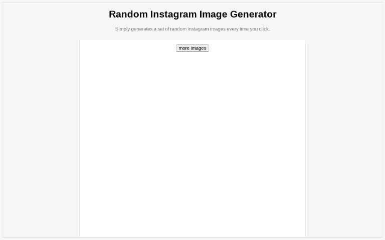 Random Instagram Image Generator