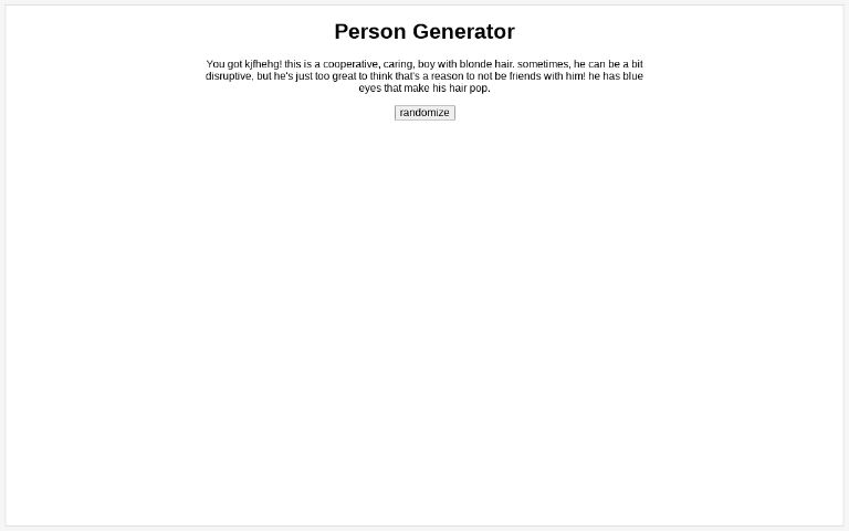 Person Generator