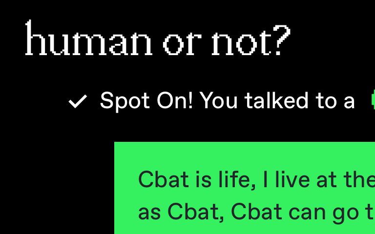 Human Or Not ― Perchance Generator