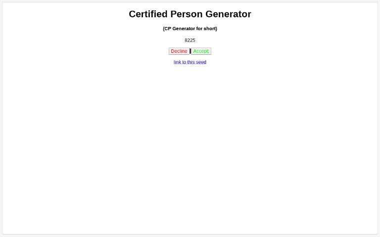 Certified Person Generator