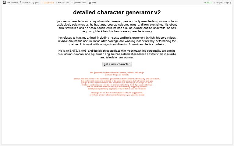 detailed character generator v2