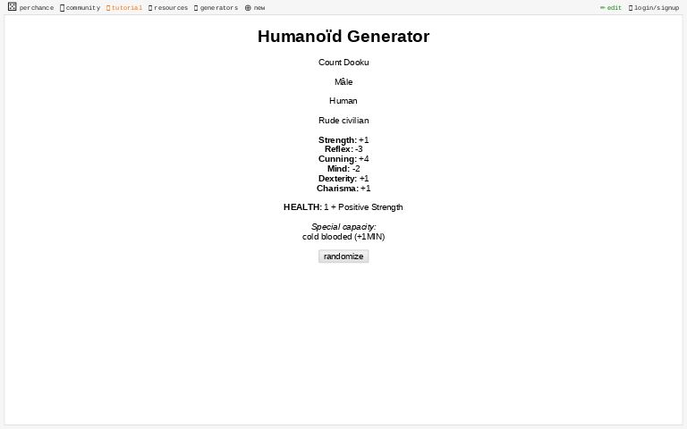 Humanoïd Generator