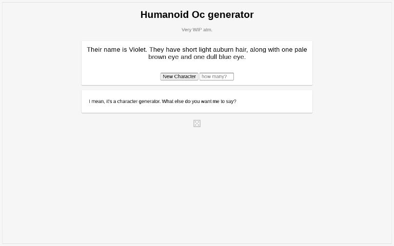 Humanoid Oc generator