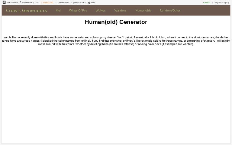 Human(oid) Generator