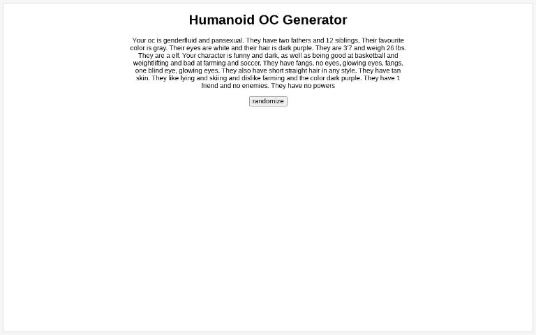Humanoid OC Generator