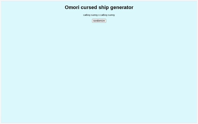 Omori cursed ship generator