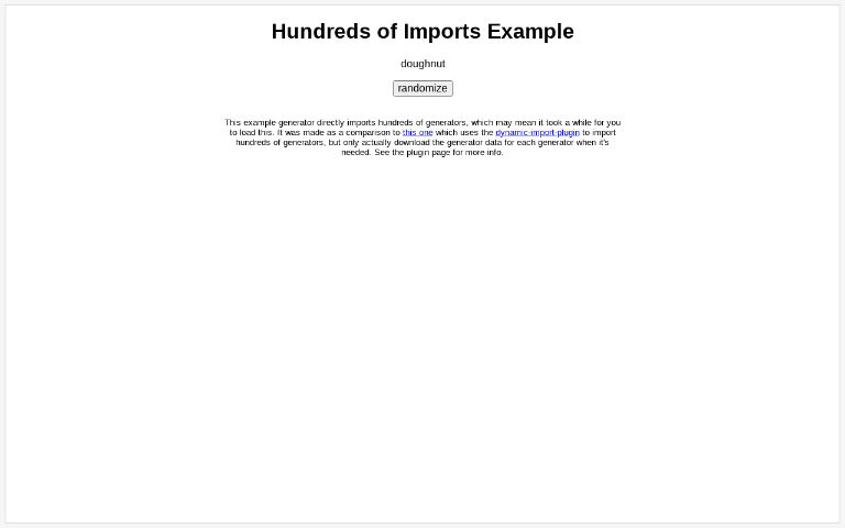 Hundreds of Imports Example ― Perchance Generator