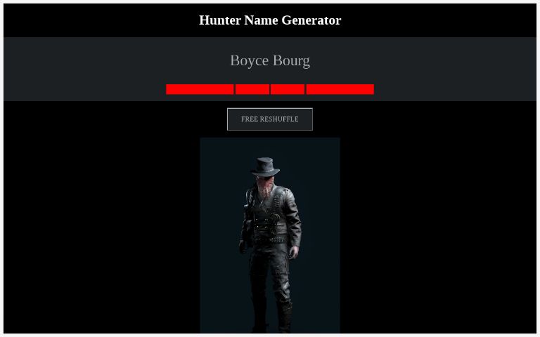 Hunter Name Generator