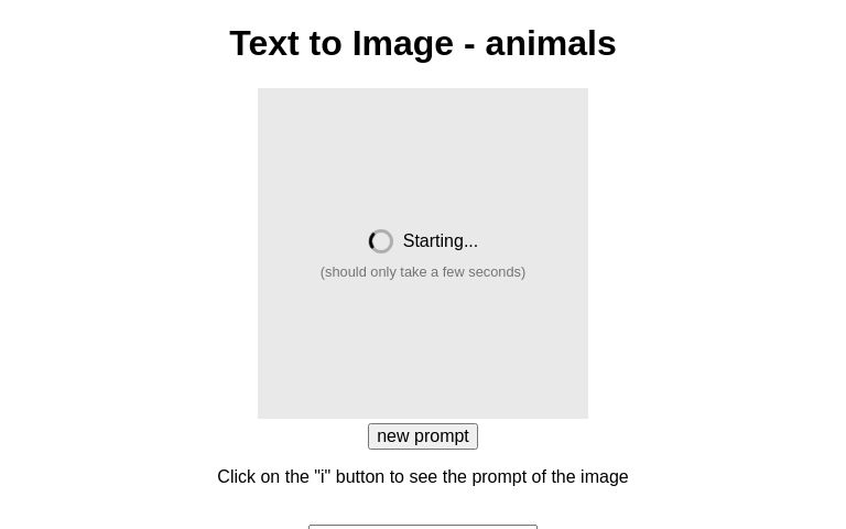 Text to Image - animals ― Perchance Generator