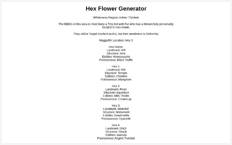 Hex Flower Generator