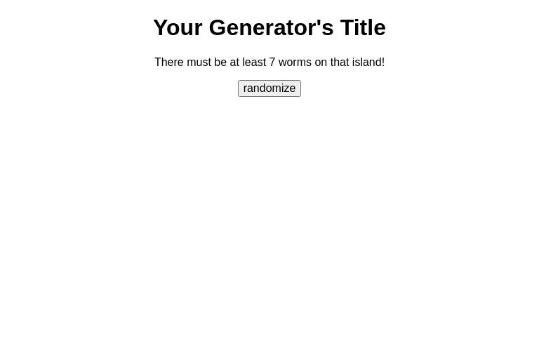 Minimal ― Perchance Generator