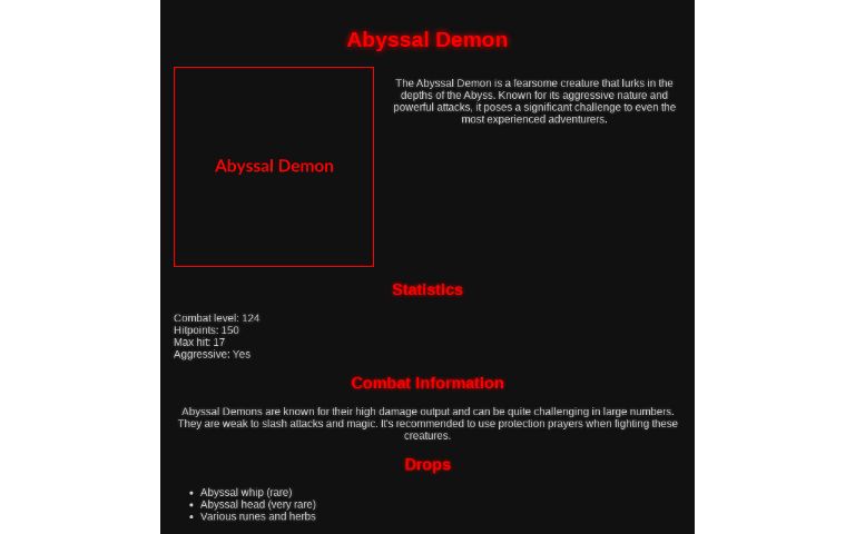 Abyssal Demon ― Perchance Generator
