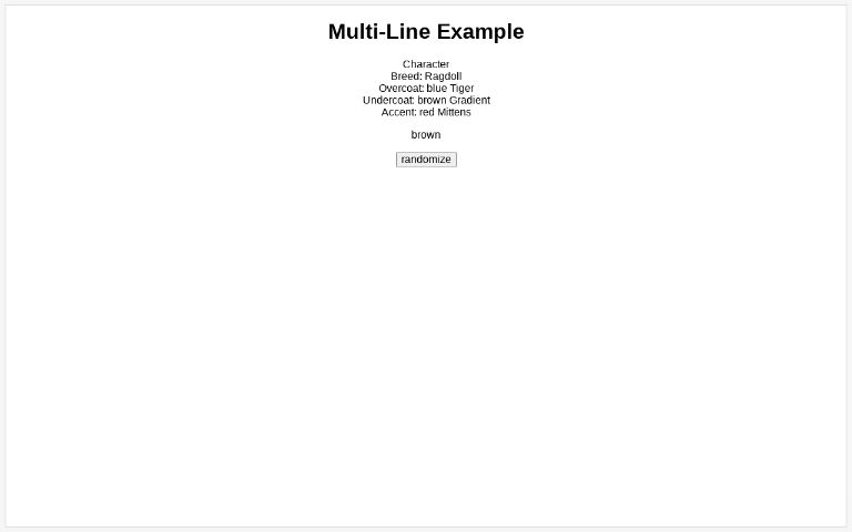 Multi-Line Example ― Perchance Generator