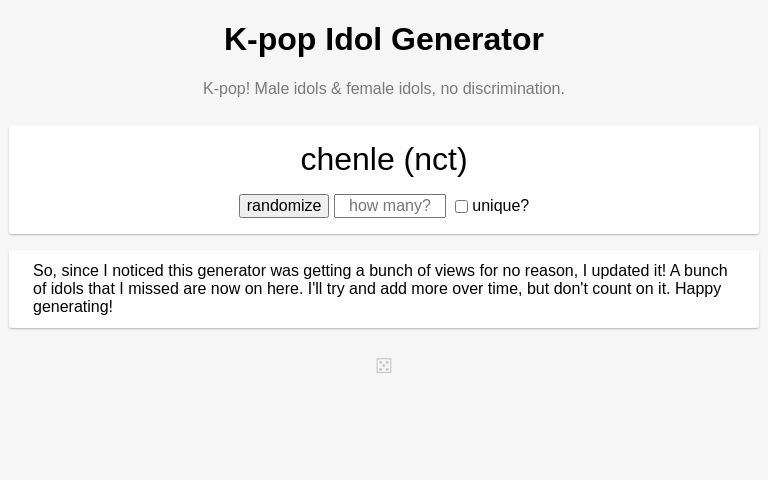 K-pop Idol Generator