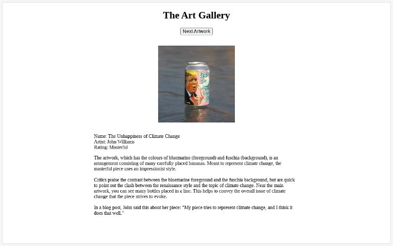 The Art Gallery ― Perchance Generator