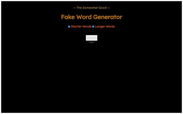 Fake Word Generator