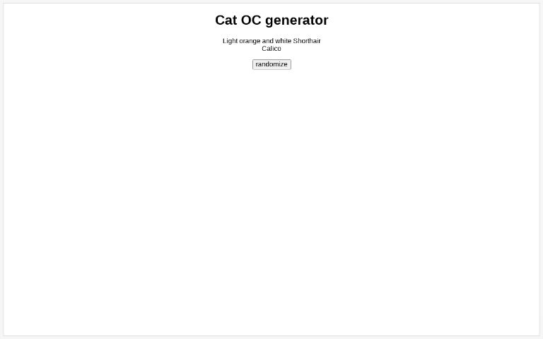 Cat OC generator