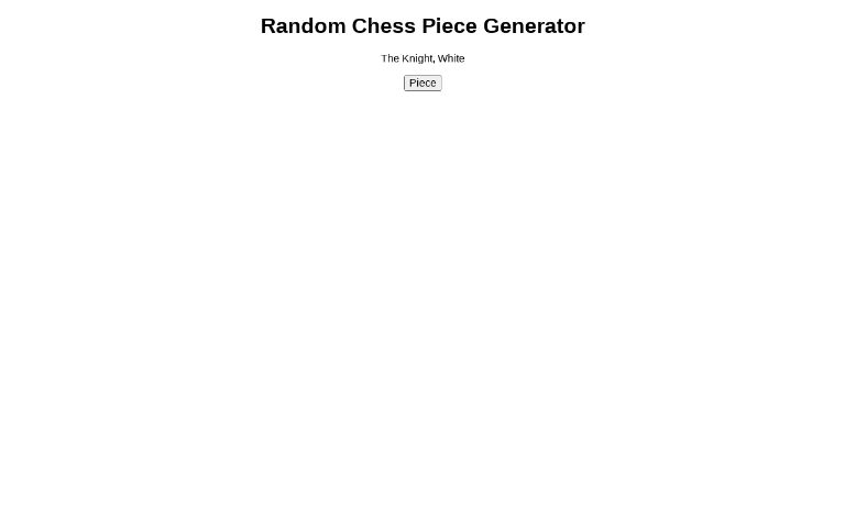 Random Chess Piece Generator