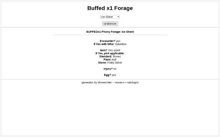 Buffed x1 Forage ― Perchance Generator
