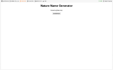 Nature Name Generator