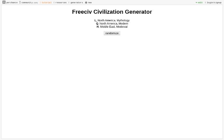 Freeciv Civilization Generator