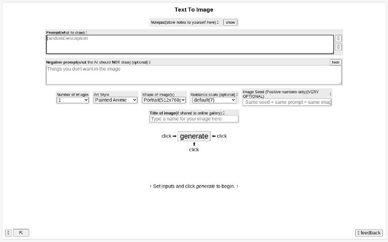 Stable Diffusion AI ― Perchance Generator