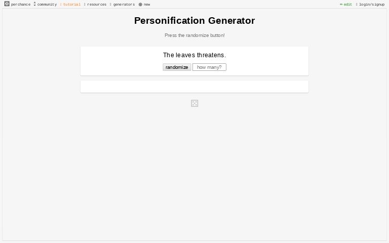 Personification Generator