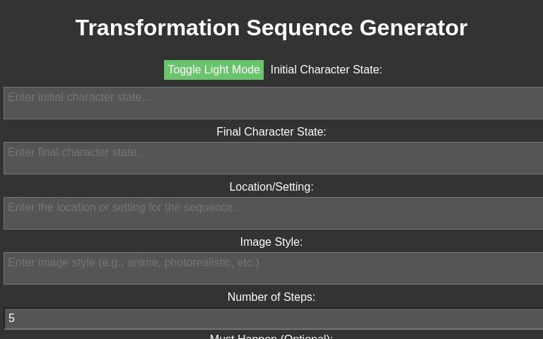 Transformation Sequence Generator