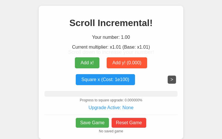 Scroll Incremental! ― Perchance Generator