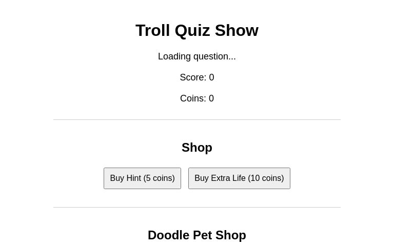 Troll Quiz Show ― Perchance Generator