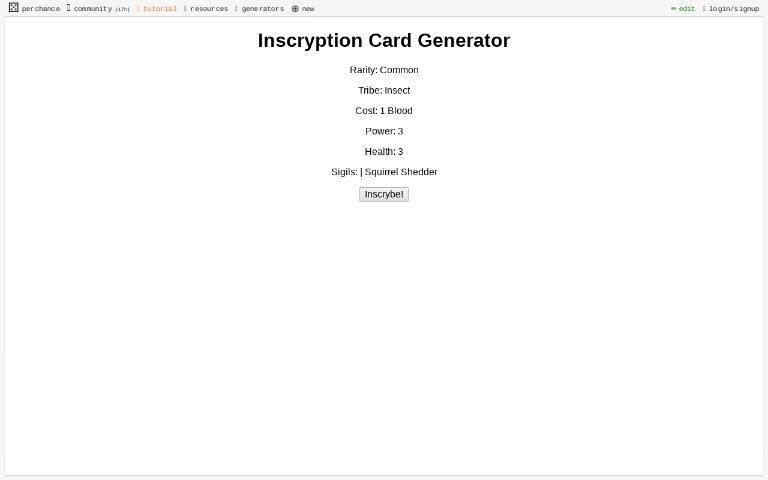 Inscryption Card Generator