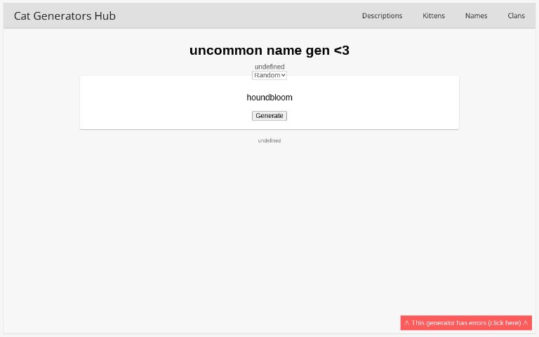 uncommon name gen