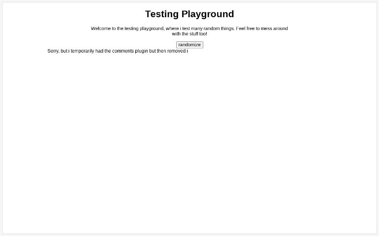 Testing Playground ― Perchance Generator