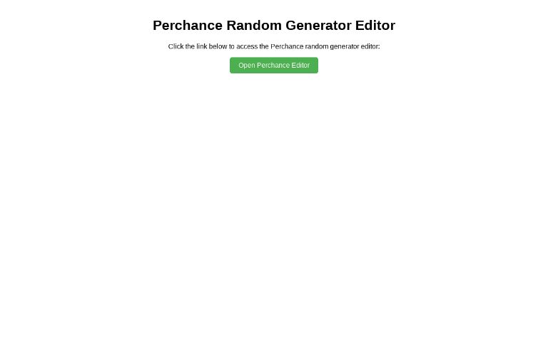 Perchance Random Generator Editor