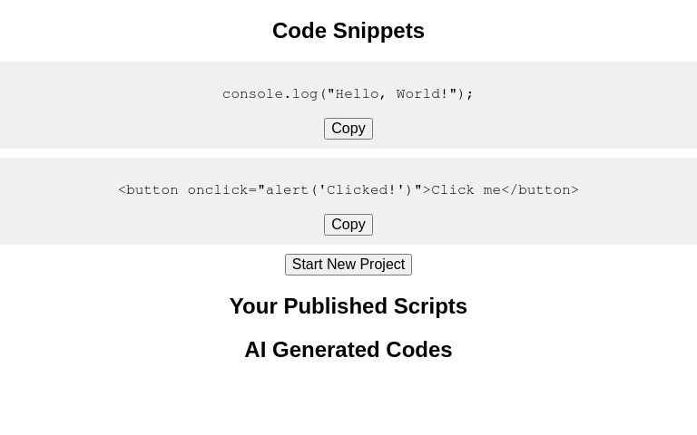 Code Snippets ― Perchance Generator